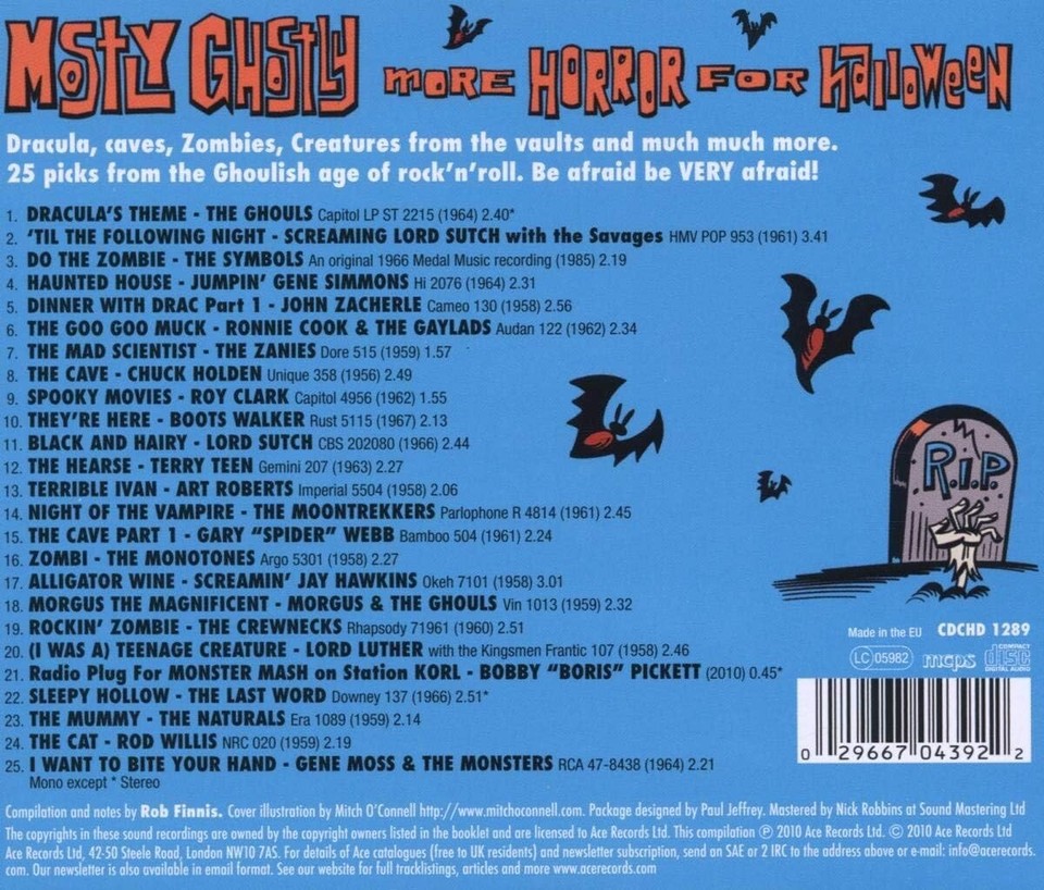 Mostly Ghostly-More Horror Hits For Halloween CD NEW SEALED Screaming ...