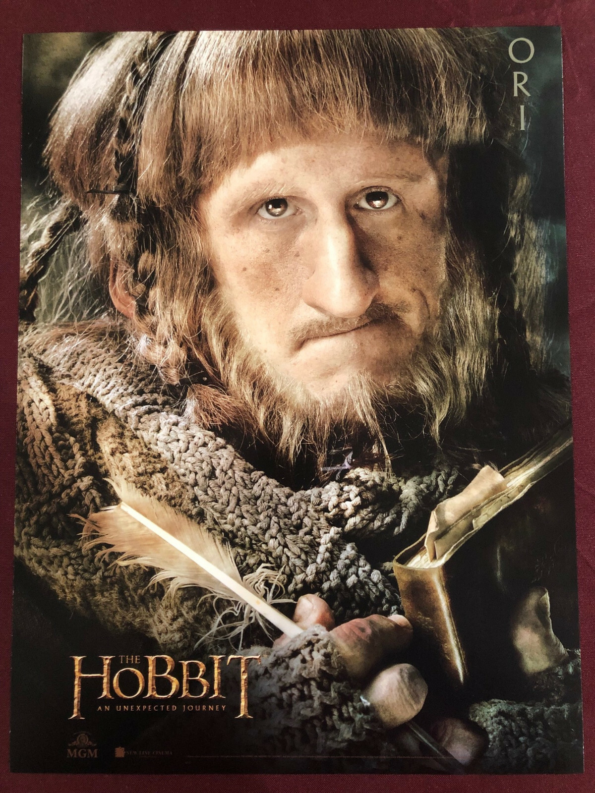 HOBBIT ORI DWARF POSTER 12X16"NM SHIPPD FLAT TOLKIEN UNEXPECTED JOURNEY ...