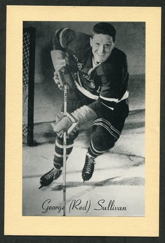 GEORGE RED SULLIVAN NEW YORK RANGERS BEEHIVE HOCKEY PHOTO--GROUP 2-NEAR ...