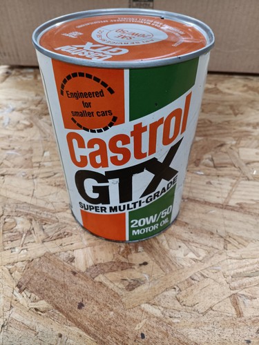 Vintage Castrol GTX Super Multi-Grade 20W-50 Motor Oil Can 1 Quart ...