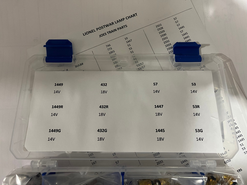 LIONEL LIGHT BULB ASSORTMENT 72 BULBS,,, 1449 432 53 57 1447 1445 RED ...