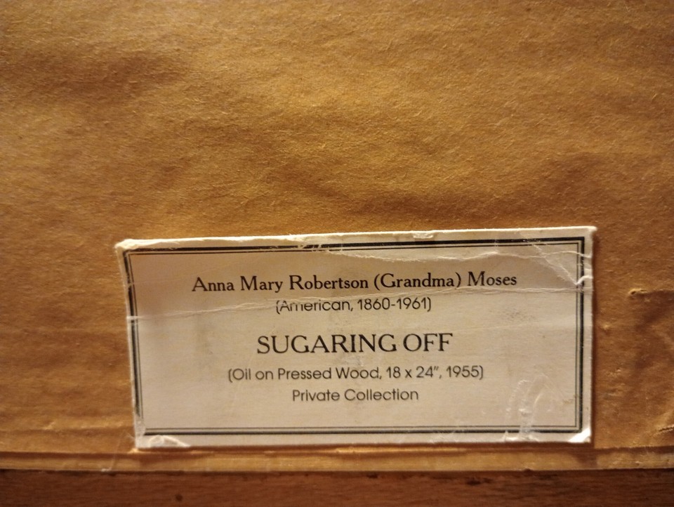 1958 Sugaring Off Grandma Moses Vintage Print Painting | eBay