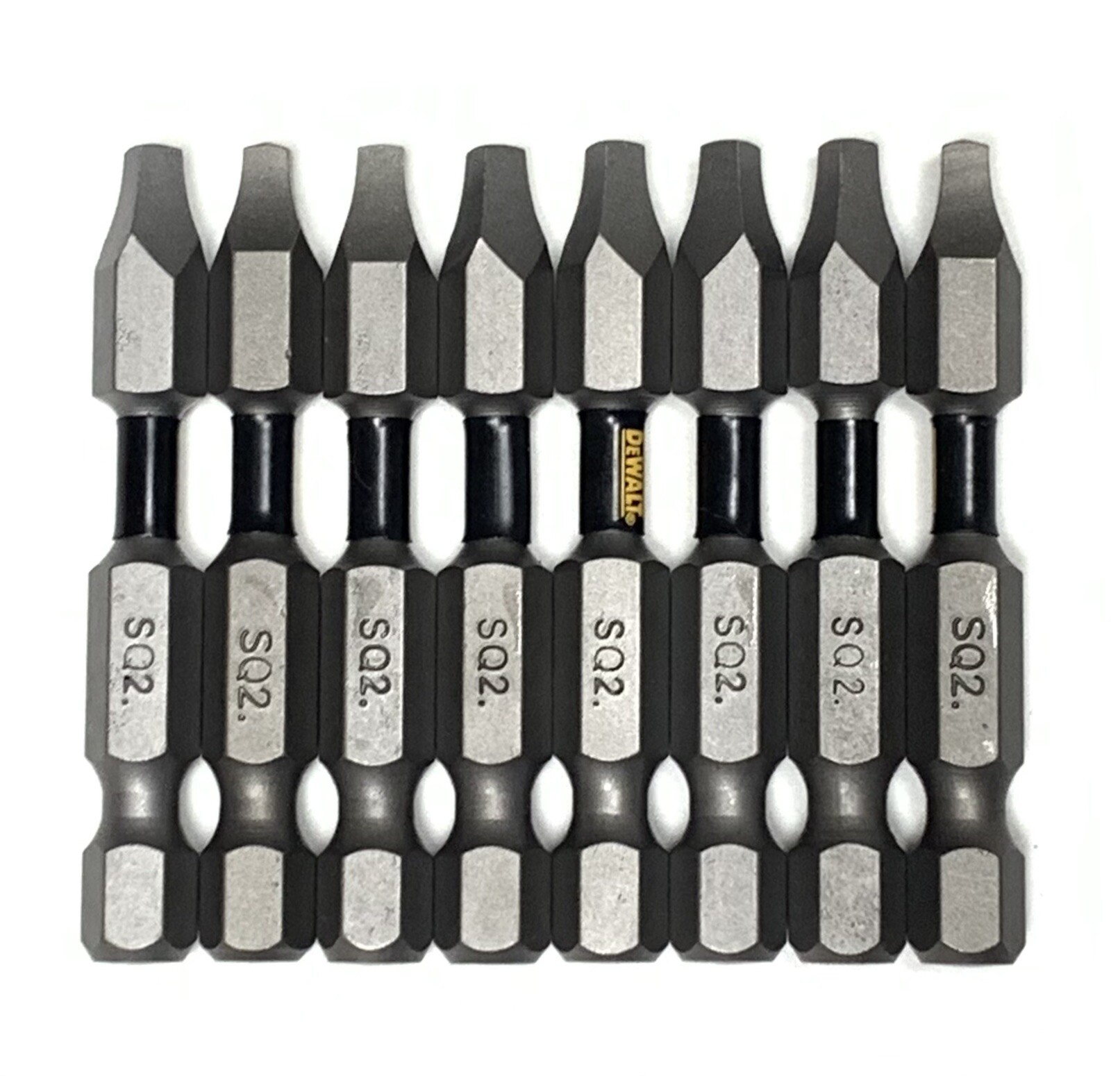 Square SQ2 2 in. DEWALT TOUGH GRIP 8Pc Bit Set IMPACT READY NEW Screw ...