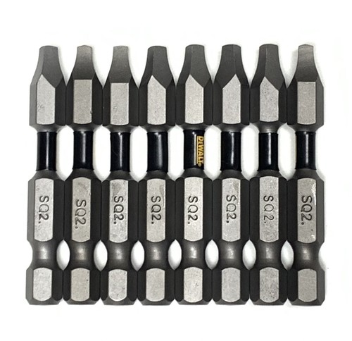 Square SQ2 2 in. DEWALT TOUGH GRIP 8Pc Bit Set IMPACT READY NEW Screw ...