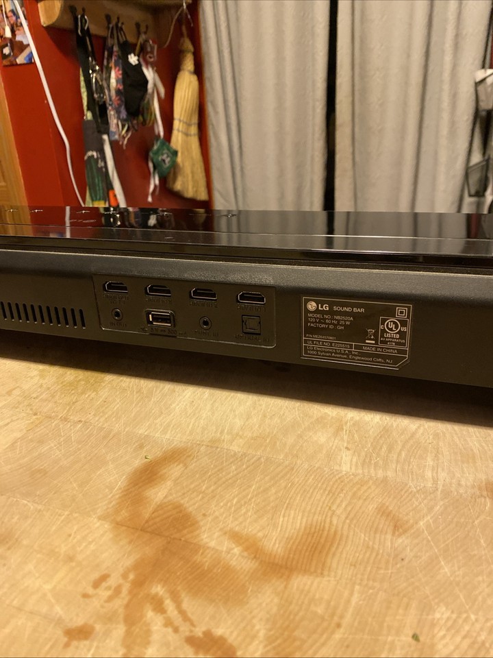 LG NB2520A 2.1 Channel 80W Sound Bar w/ Built in Subwoofers Used Tested ...