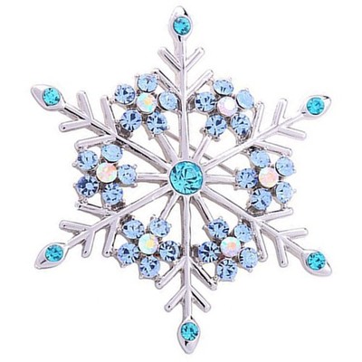 Vintage Rhinestone Snowflake Brooch Pin Crystal Brooch Pin for Women ...