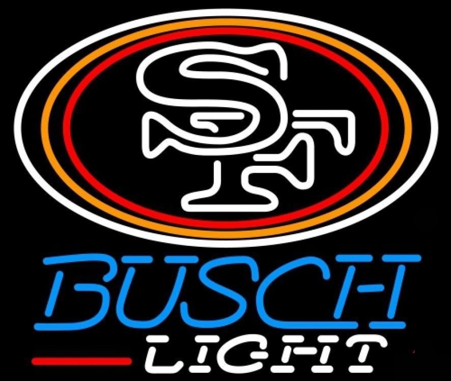 San Francisco 49ers Light Beer 24"x20" Neon Sign Collect Club Ball Bar ...