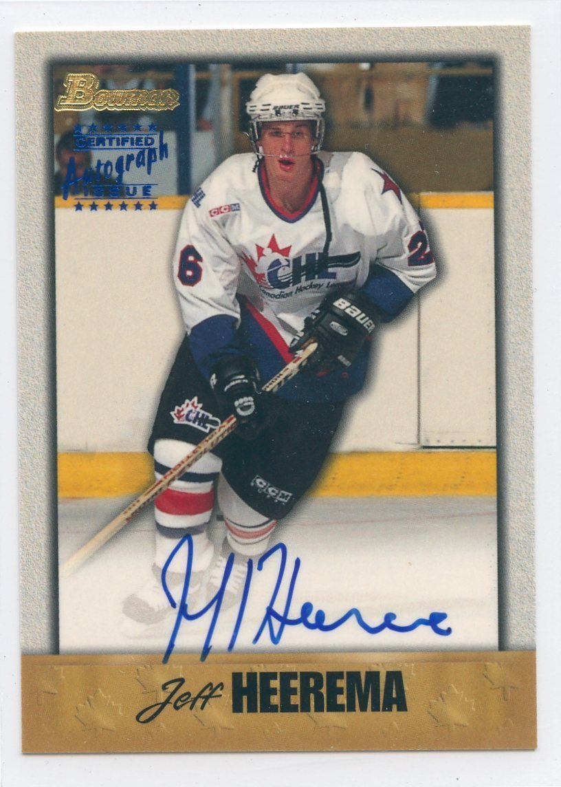 1998 BOWMAN CHL BLUE AUTOGRAPH AUTO #A31 JEFF HEEREMA *51564 | eBay