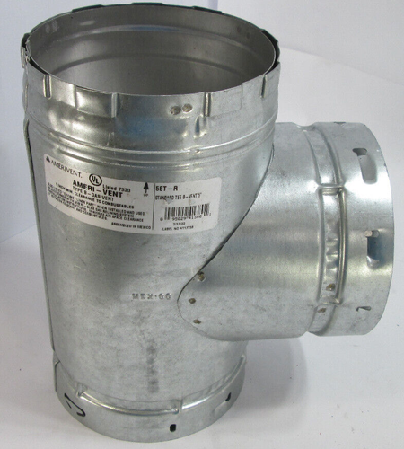 Amerivent - 5ET-R - Standard Tee B - Vent 5" - Type B Gas Vent | eBay