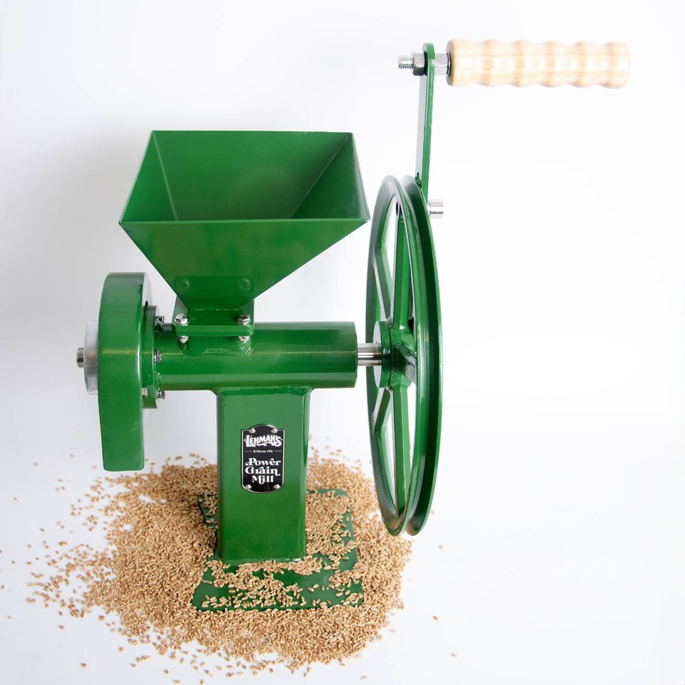 Lehman's Manual Power Grain Mill, Grinds Any Dry Grain to Flour, 6 Cup ...