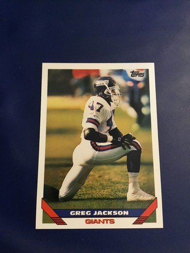 1993 Topps # 382 GREG JACKSON New York Giants Great Card ! | eBay