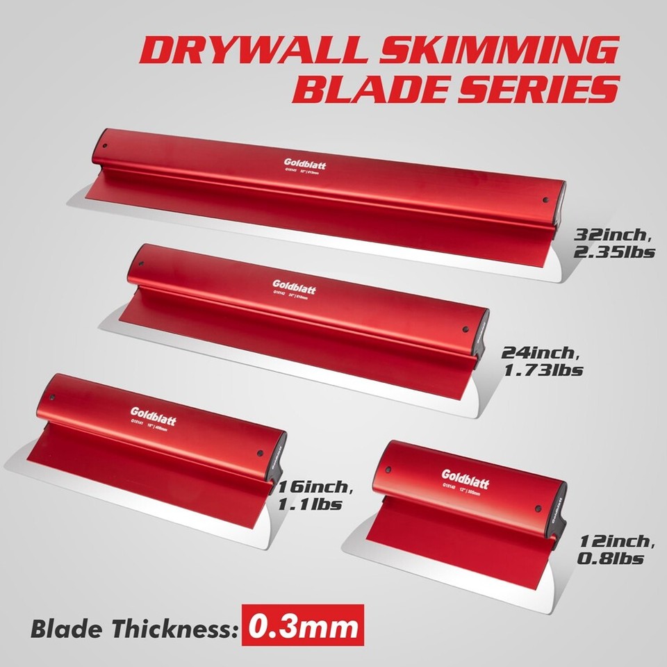Goldblatt Drywall Skimming Blade Aluminum Drywall Skimming 24-IN ...