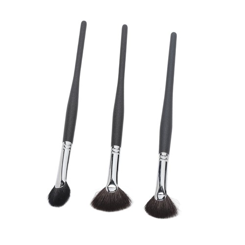 3Pcs Highlighter Brush Soft Hair Fan Shaped Facial Details Shadow ...