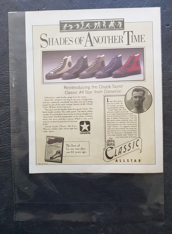 Converse Chuck Taylor Classic All Star Shoes Promo Print Ad Vintage ...