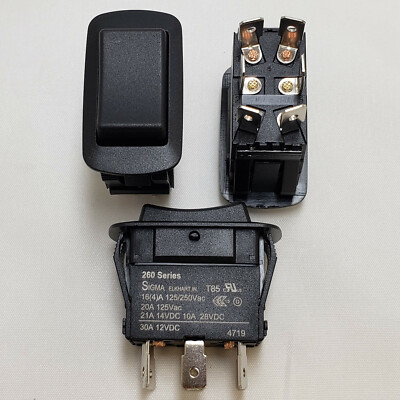 260S-1BBNNN SIGMA SWITCHES REPLACEMENT SWITCH DPDT BLACK MOMENTARY ON ...