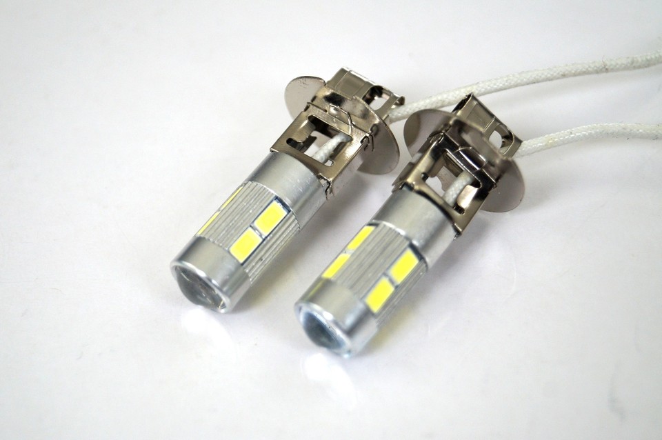 FITS CHRYSLER VIPER 1997-0N 2x H3 5630 SMD 10 LED 12V BULBS XENON 6000K ...