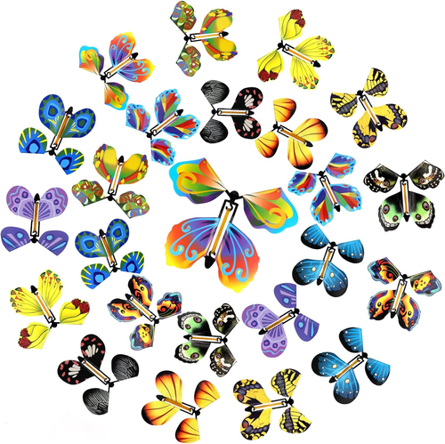 24 Pcs Magic Flying Butterfly, Flutter Flyers Butterflies, Wind Up ...