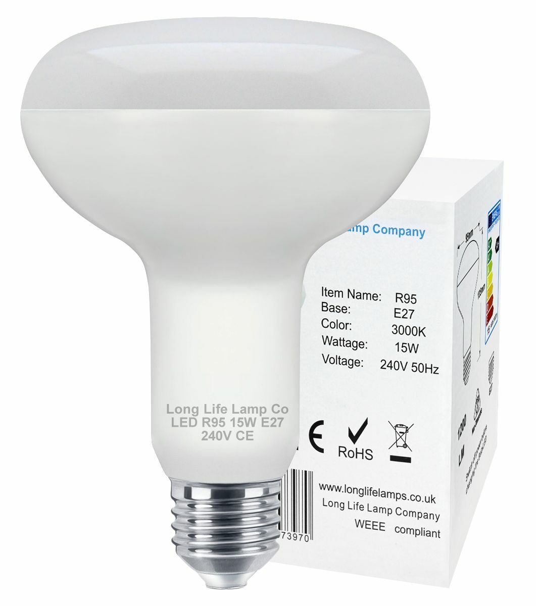R95 LED 15W E27 Replacement for R95 Reflector Light Bulb Warm White ...