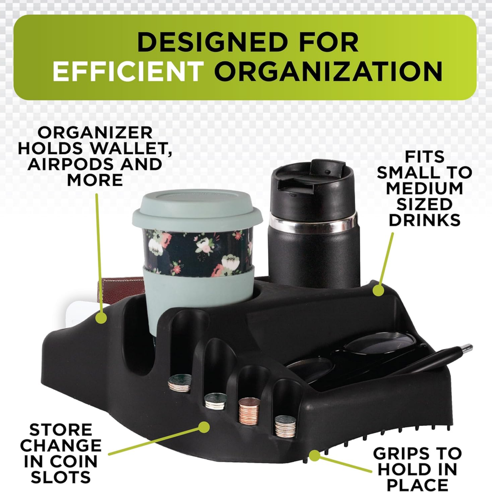 Universal Center Console Cup Holder Floor Drink Storage Organizer Auto ...