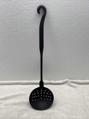 Antique Primitive Long Handled Slotted Sieve Strainer Spoon 19” Metal ...