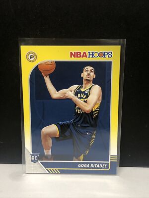 2019-20 NBA Hoops Yellow Goga Bitadze RC Indiana Pacers Rookie Card ...