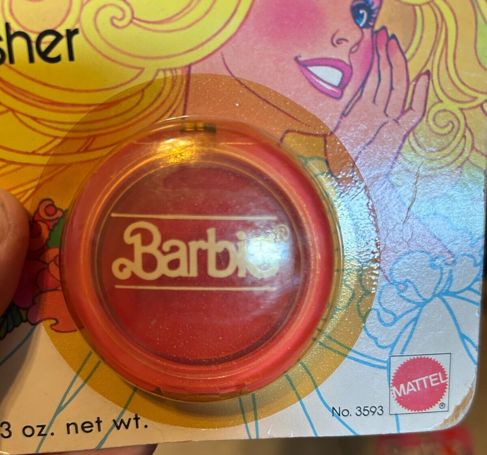 Vintage 1980 Barbie Cosmetics Blusher Blush 3593 Red NEW Factory Sealed ...