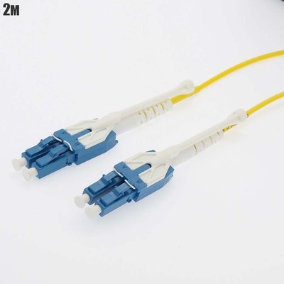 2M Uniboot LC UPC to LC UPC Duplex Single Mode Fiber Optical Cable Pull ...