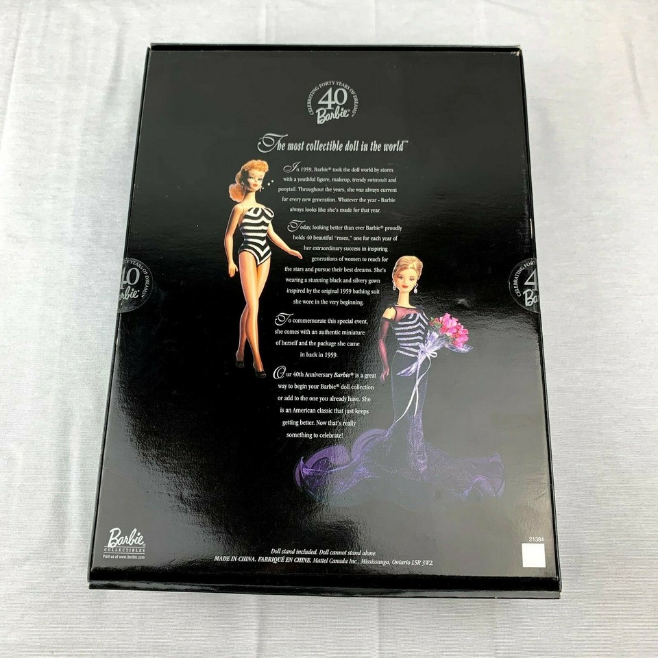 40th Anniversary Barbie Collector Edition Anniversary Dolls Mattel ...