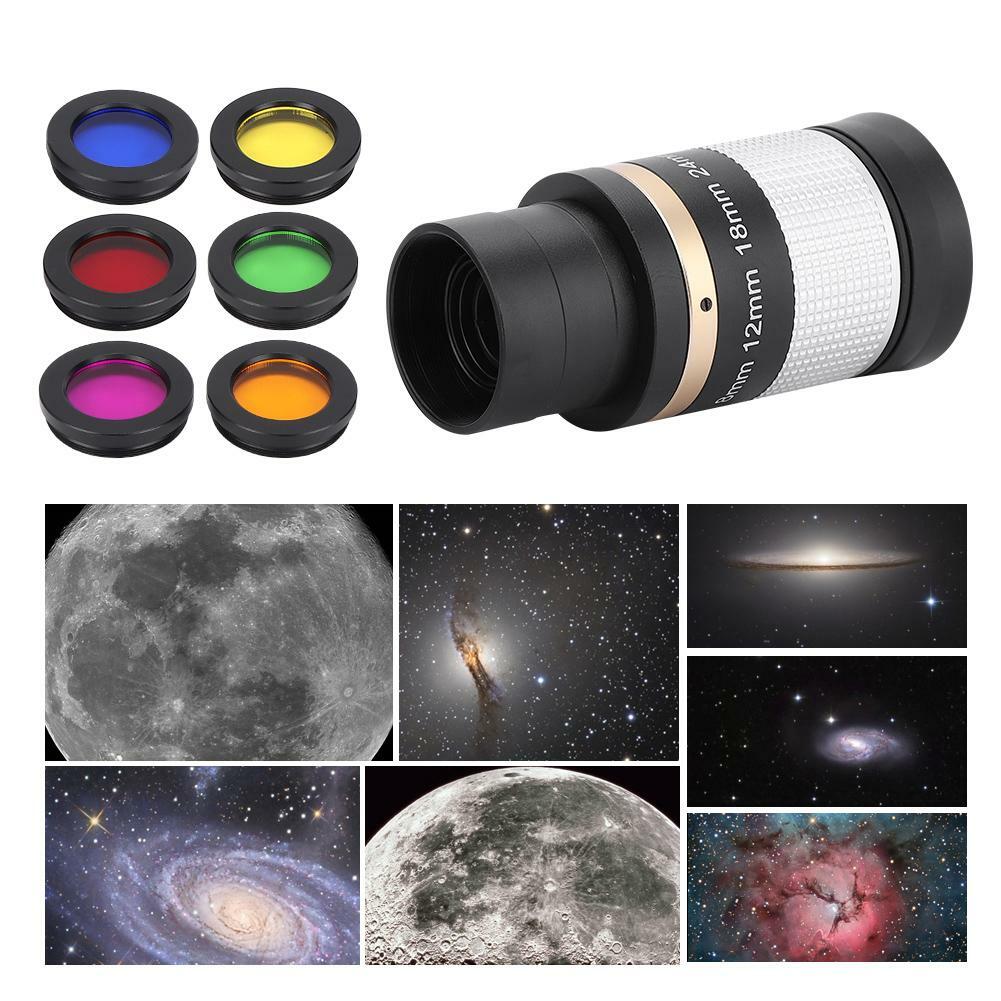 6 Colors 1.25 inch Colorful Moon Filter Kit For Astronomical Telescope ...