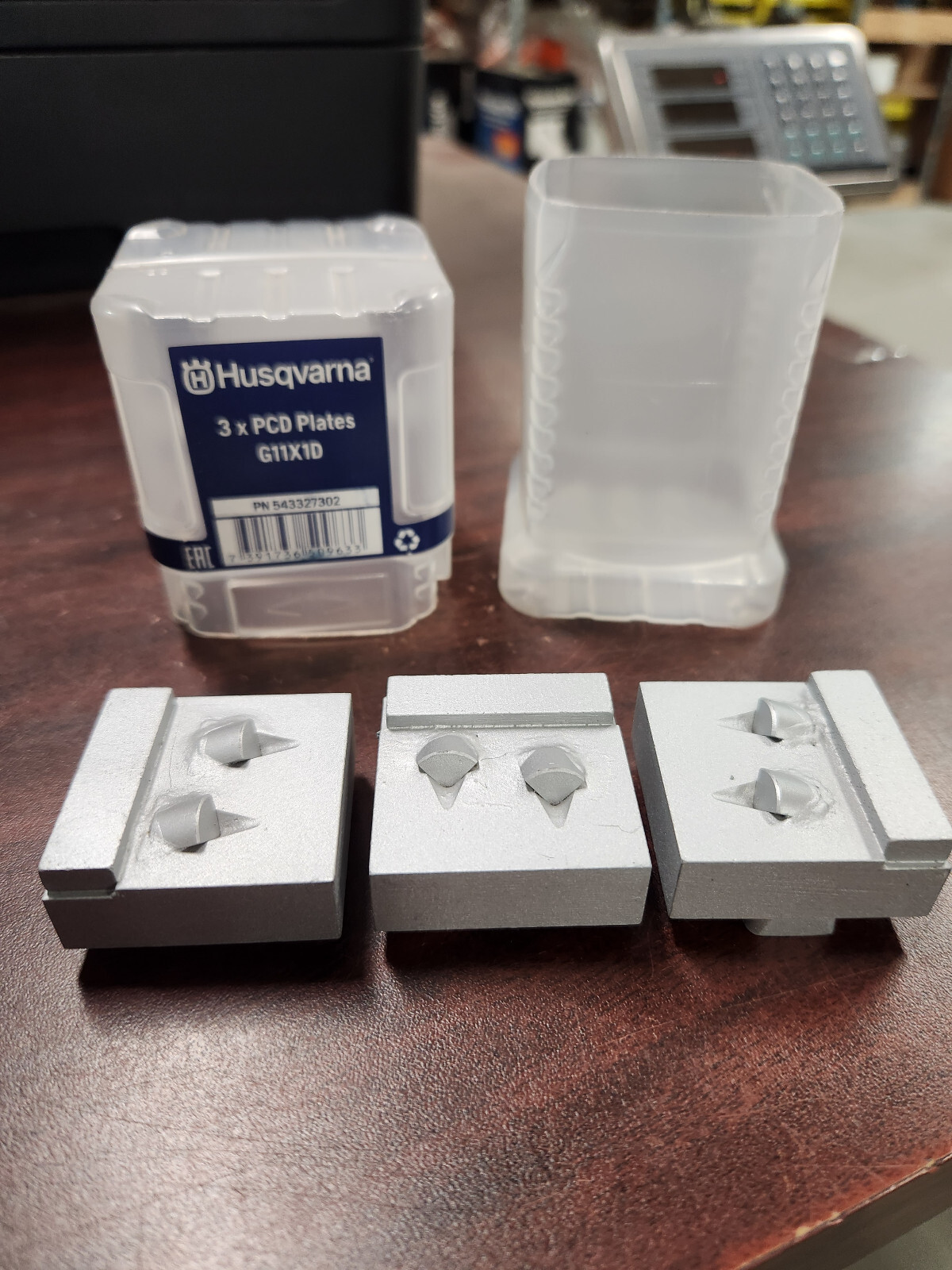 1unit Husqvarna Piranha Double PCD Diamond Scraper Inserts (3 Pack ...