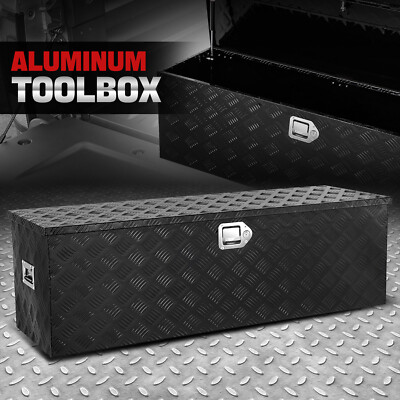 47" L Aluminum Pickup Truck Trailer Trunk Bed Tool Storage Box w ...