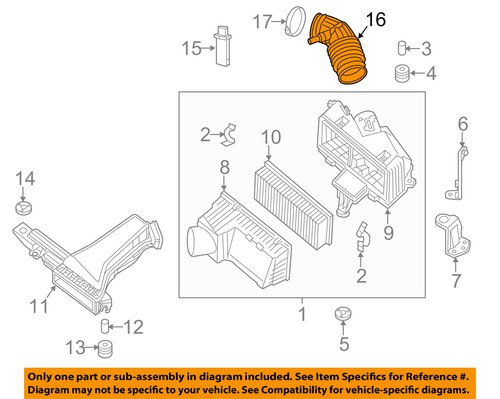 NISSAN OEM Air Cleaner Intake-Air Duct Tube Hose 165763JA0A | eBay