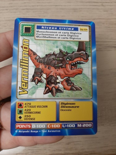 Carte Digimon Vermilimon Mp-104 Niveau Ultime FR ultra rare lot ...