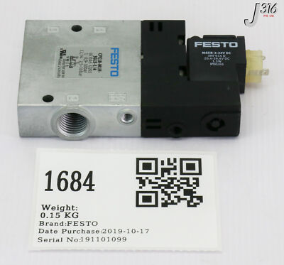1684 FESTO SOLENOID VALVE W/ MSEB-3-24VDC, 163145 CPE18-M1H-3GLS-1/4 | eBay