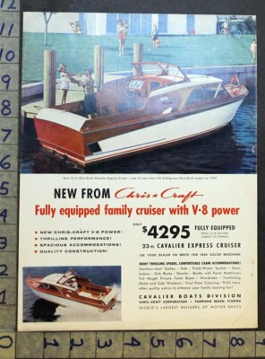 1958 CHRIS-CRAFT CAVALIER EXPRESS CRUISER MOTORBOAT POMPANO BEACH AD ...