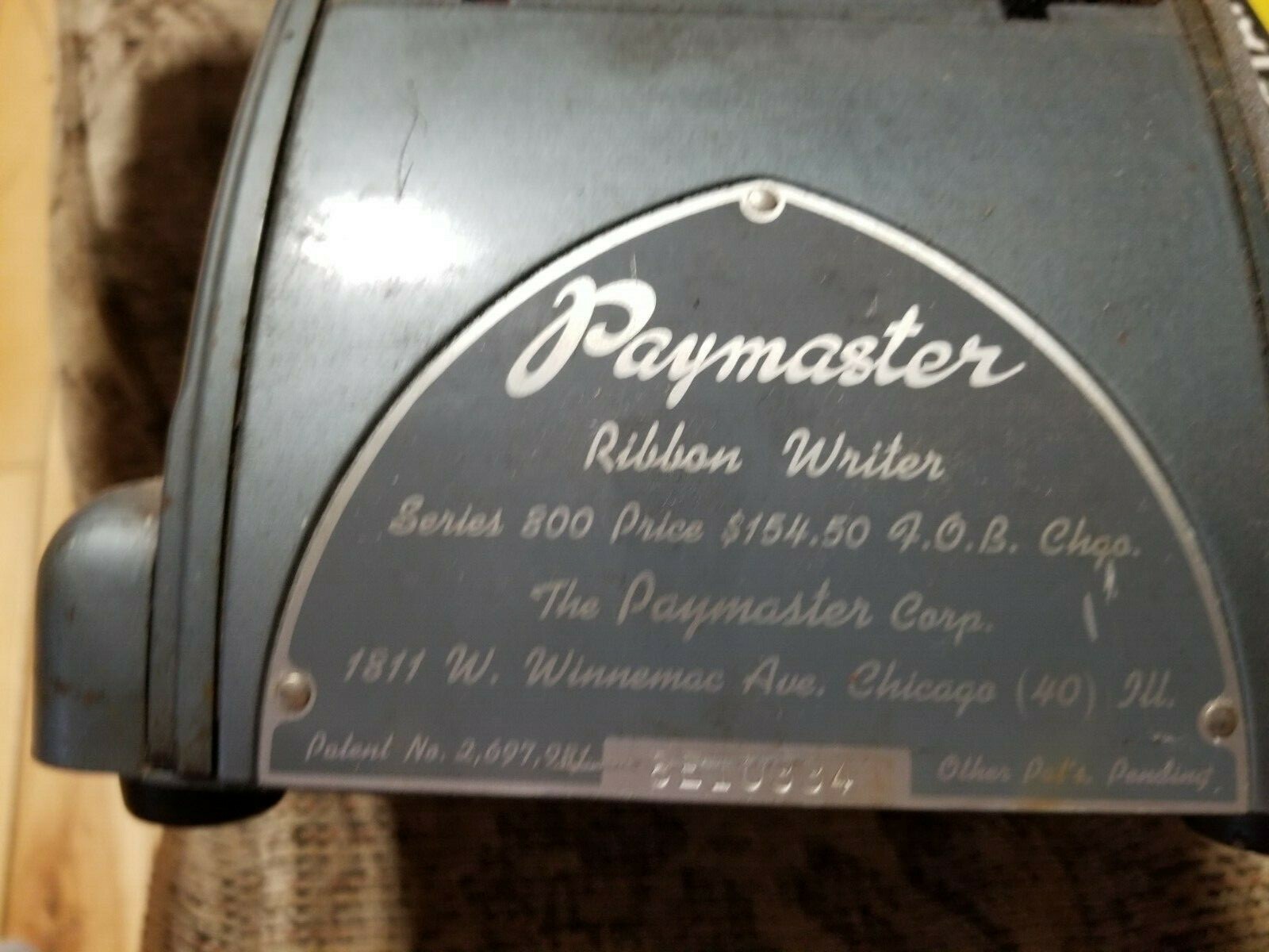 Vintage Paymaster Ribbon Writer Series 8000 Check Writer | eBay