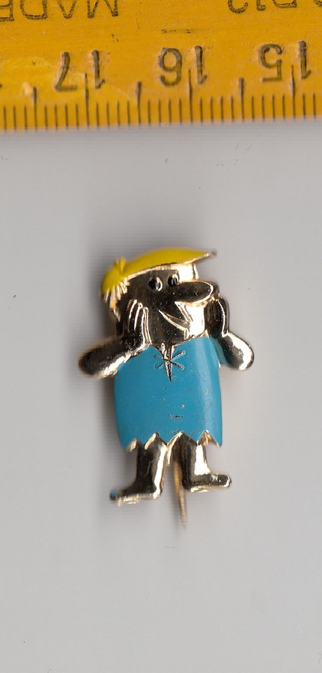 Original Vintage THE FLINTSTONES stick pins 1960s badge Cartoon Comic ...