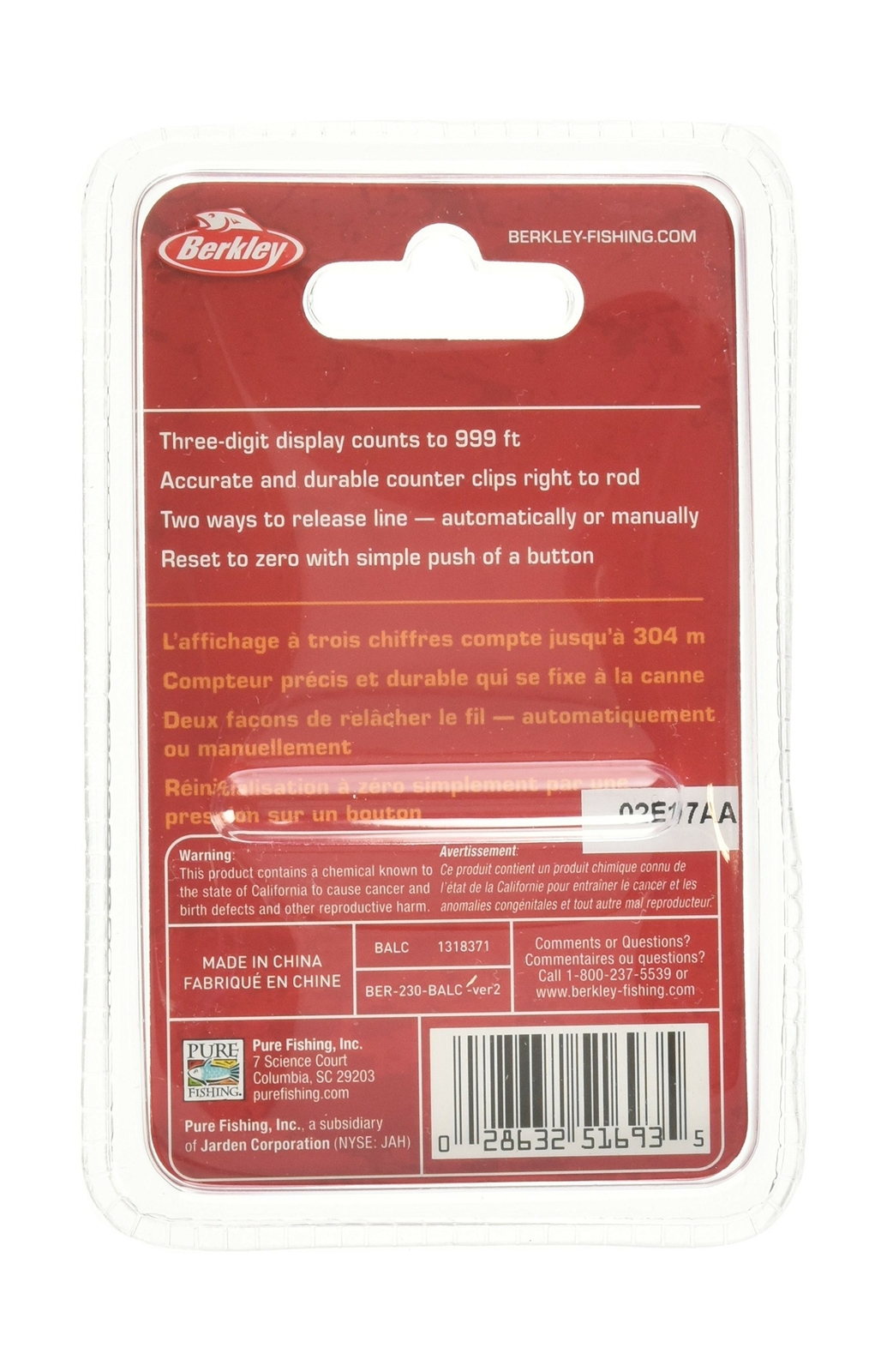 Berkley Clip-on Line Counter Fishing Line Hold Line Spinning ...