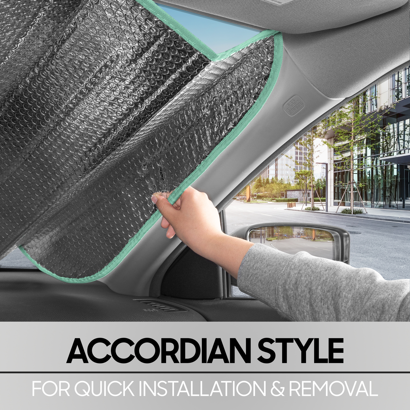 UV Blocking Windshield Sunshade-Matte White Shade Fits Most Sedans ...