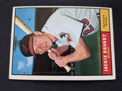 1961 Topps Baseball Card # 515 Jackie Brandt - Baltimore Orioles (VG/EX) | eBay