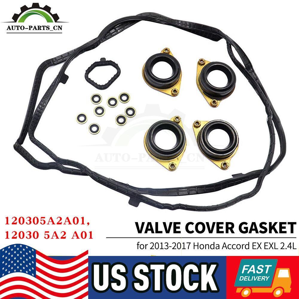 Valve Cover Gasket Set for 2013-2017 Honda Accord K24 EX EXL 2.4L 12030 ...