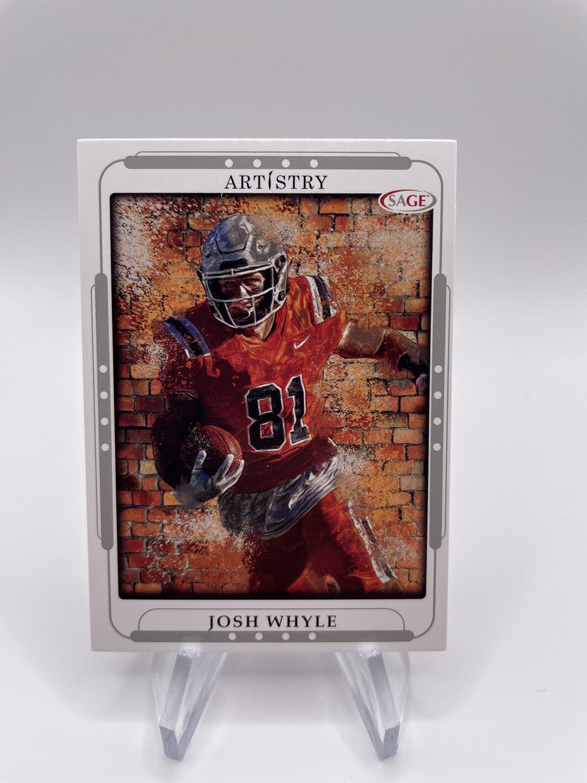 2023 SAGE Artistry Football Silver Josh Whyle #76 Rookie RC Tennessee ...