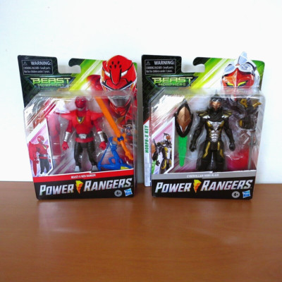 NEW 2 x POWER RANGERS BEAST MORPHERS 6" FIGURE ~ BEAST-X RED RANGER ...
