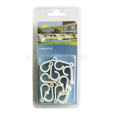 Pack of 10 X Explore RV Caravan Motor home Awning Sail Track Hanger ...