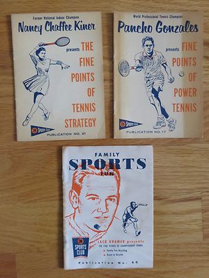 1958-59 JACK KRAMER PANCHO GONZALES NANCY CHAFFEE KINER presents TENNIS ...