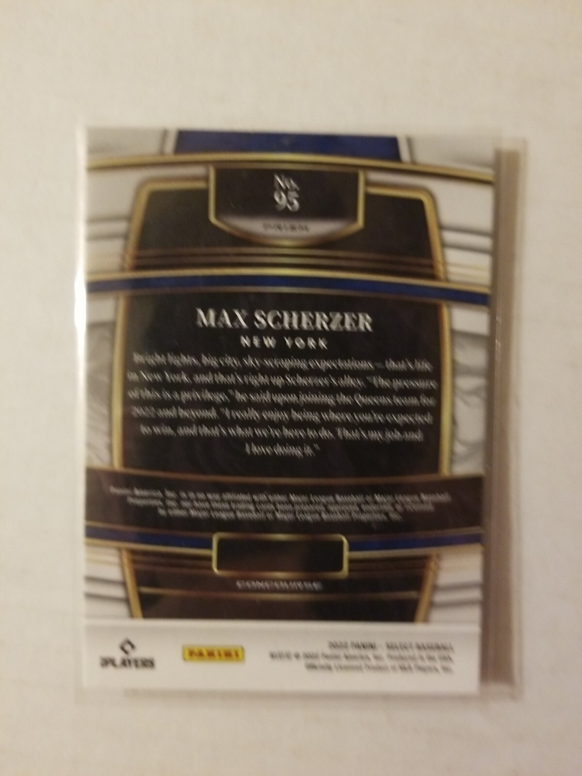 2022 Select MLB Scope Prizm Concourse #95 Max Scherzer - New York Mets ...