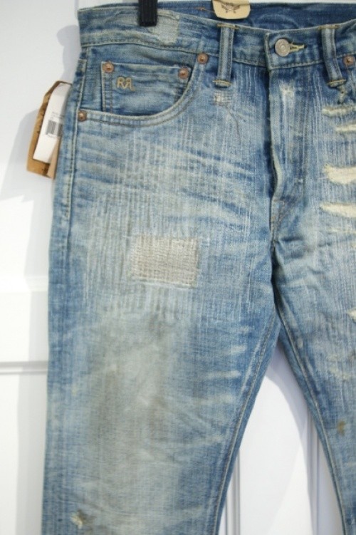 POLO RALPH LAUREN DOUBLE RL RRL BOYFIT BOY FIT DISTRESSED DENIM JEANS ...