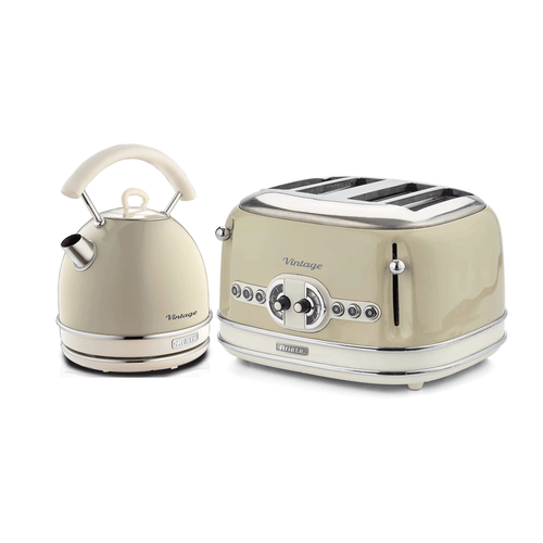 Ariete Vintage Style Retro Kitchen Set 1.7L Dome Kettle & 4 Slice ...