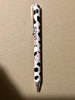 Lot Of Kawaii Cute Cow Print Pens 50 Black Ink Pens, Retractable Gel ...