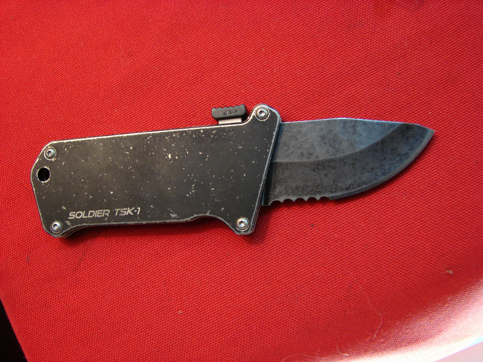 neat thin SLIDER COMBINATION BLADE POCKET KNIFE STONEWASH 4TSK RV | eBay